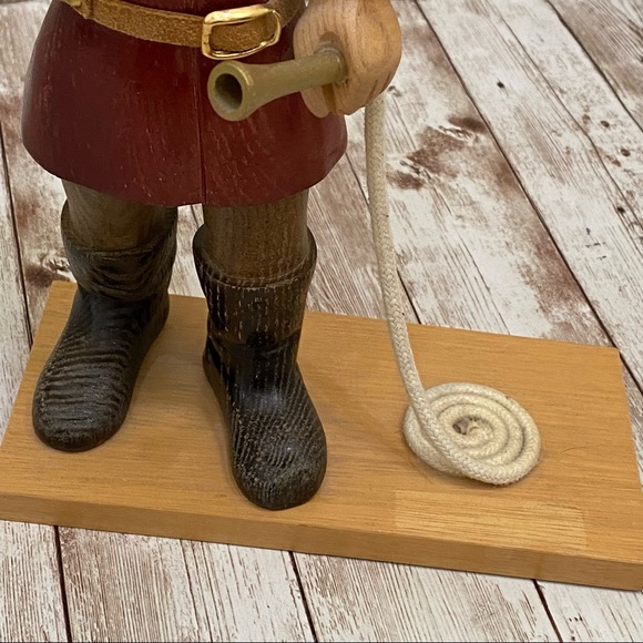 Vintage | Accents | Vintage Romer Italy Wood Carved Fireman Firefighter ...